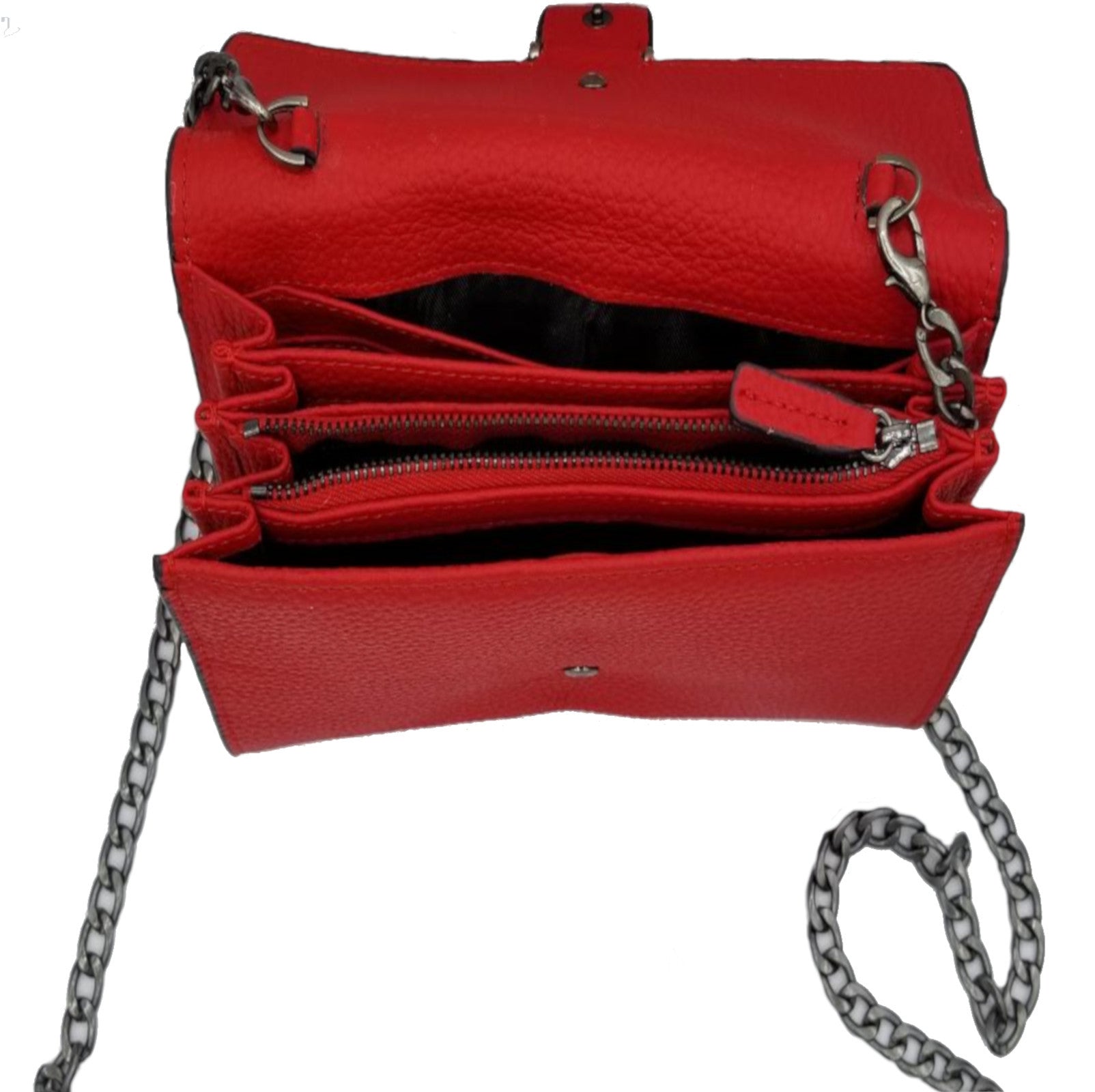Red Leather Crystal Clutch | Women's Evening Bags - Edgy Couture
